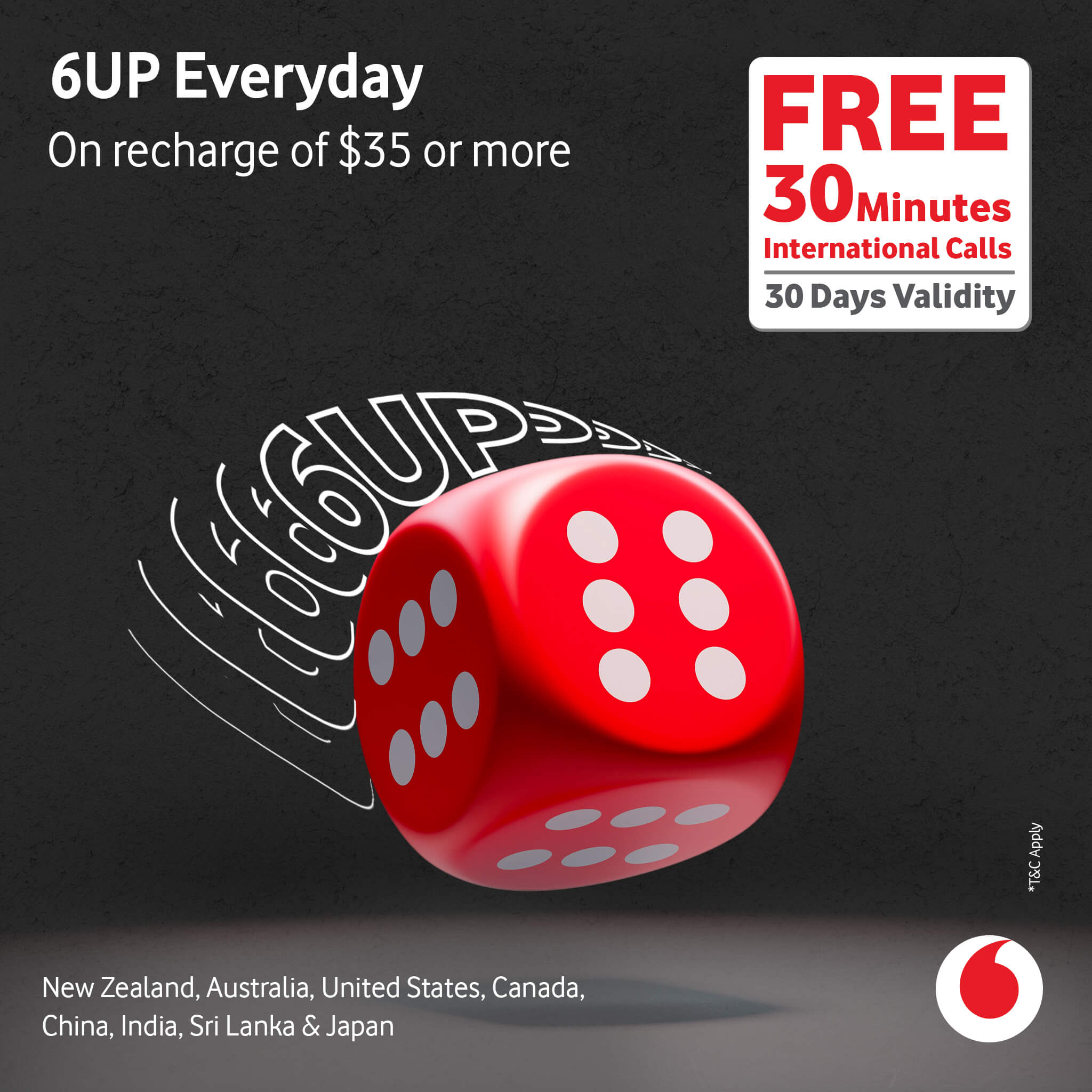 Vodafone Fiji - 6UP Everyday Recharge Promotion
