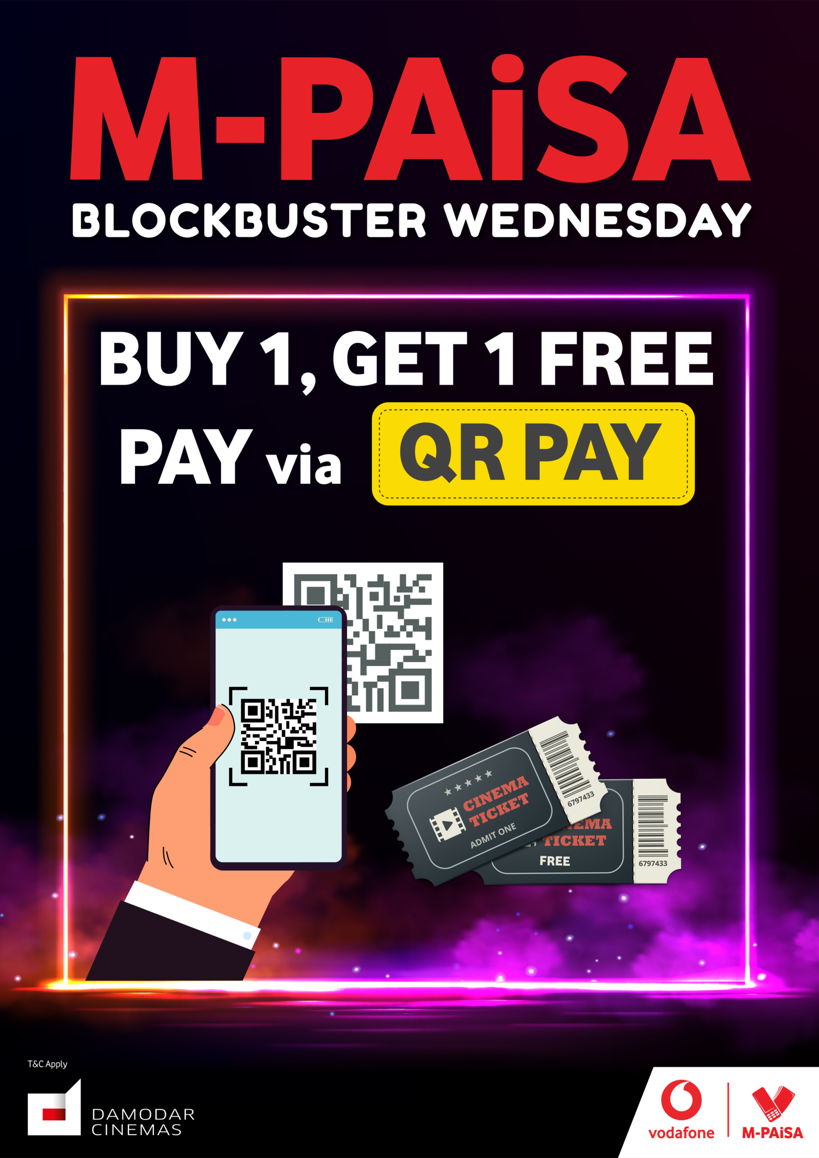 Vodafone Fiji - M-PAiSA Blockbuster Wednesdays - Buy One, Get One Free