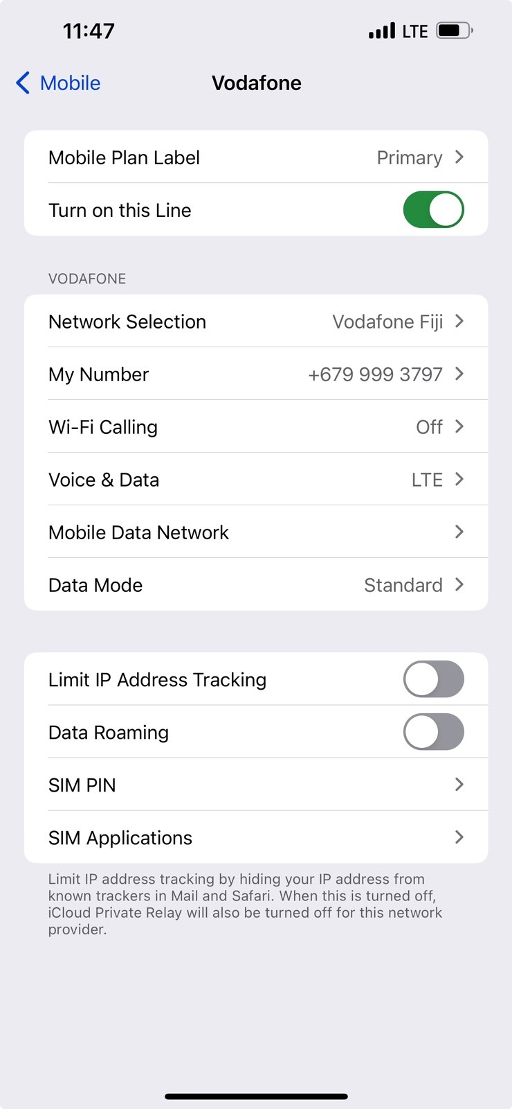 Vodafone Fiji - VoLTE