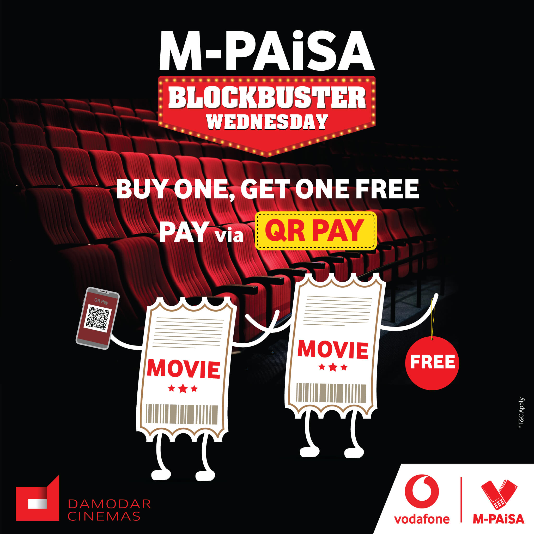 Vodafone Fiji - M-PAiSA Blockbuster Wednesdays - Buy One, Get One Free